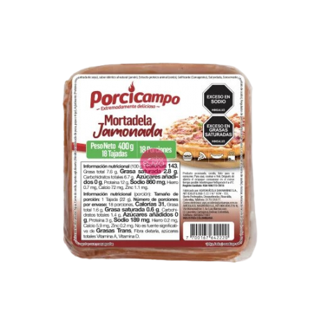 MORTAD JAMONA 400 GR PORCICAMPO